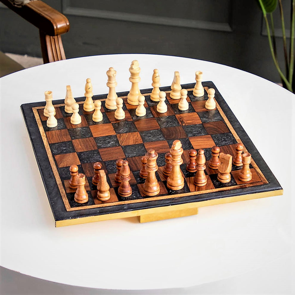 Charcoal Grey Chess Board – Woodizm studio